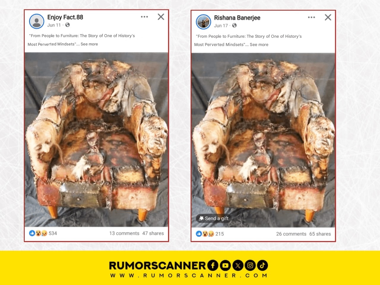 Artist’s Artwork Promoted Online as a Real Chair Made from Human Body Parts